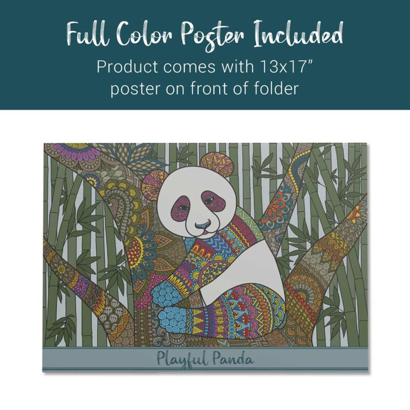 Panda Coloring Poster (35x52") Extra Large Coloring Poster